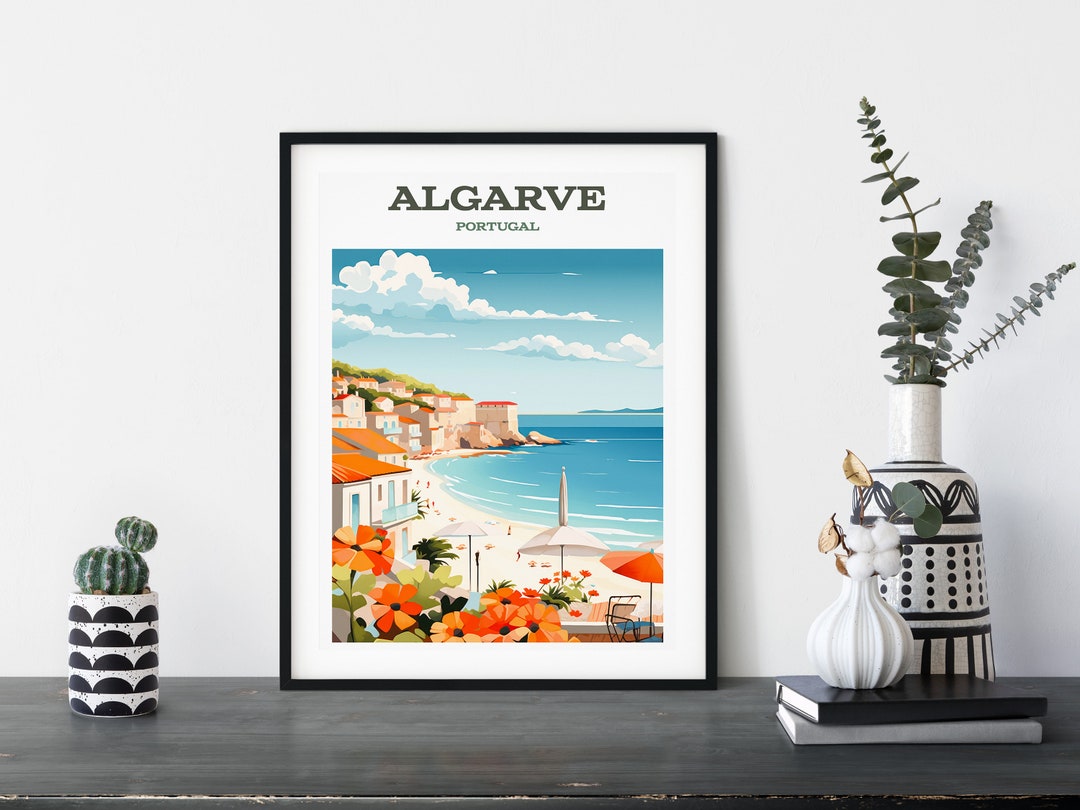 Algarve, Portugal, Retro Travel Poster, Wall Art Printable, Various ...