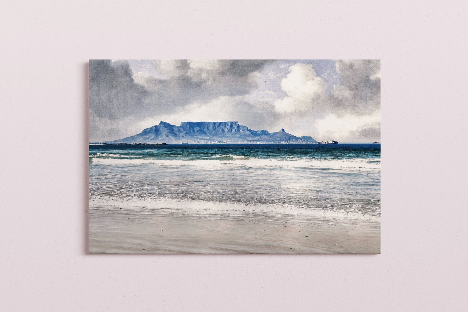 Landscape of Table Mountain in Cape Town, Wall Art Poster Printable ...