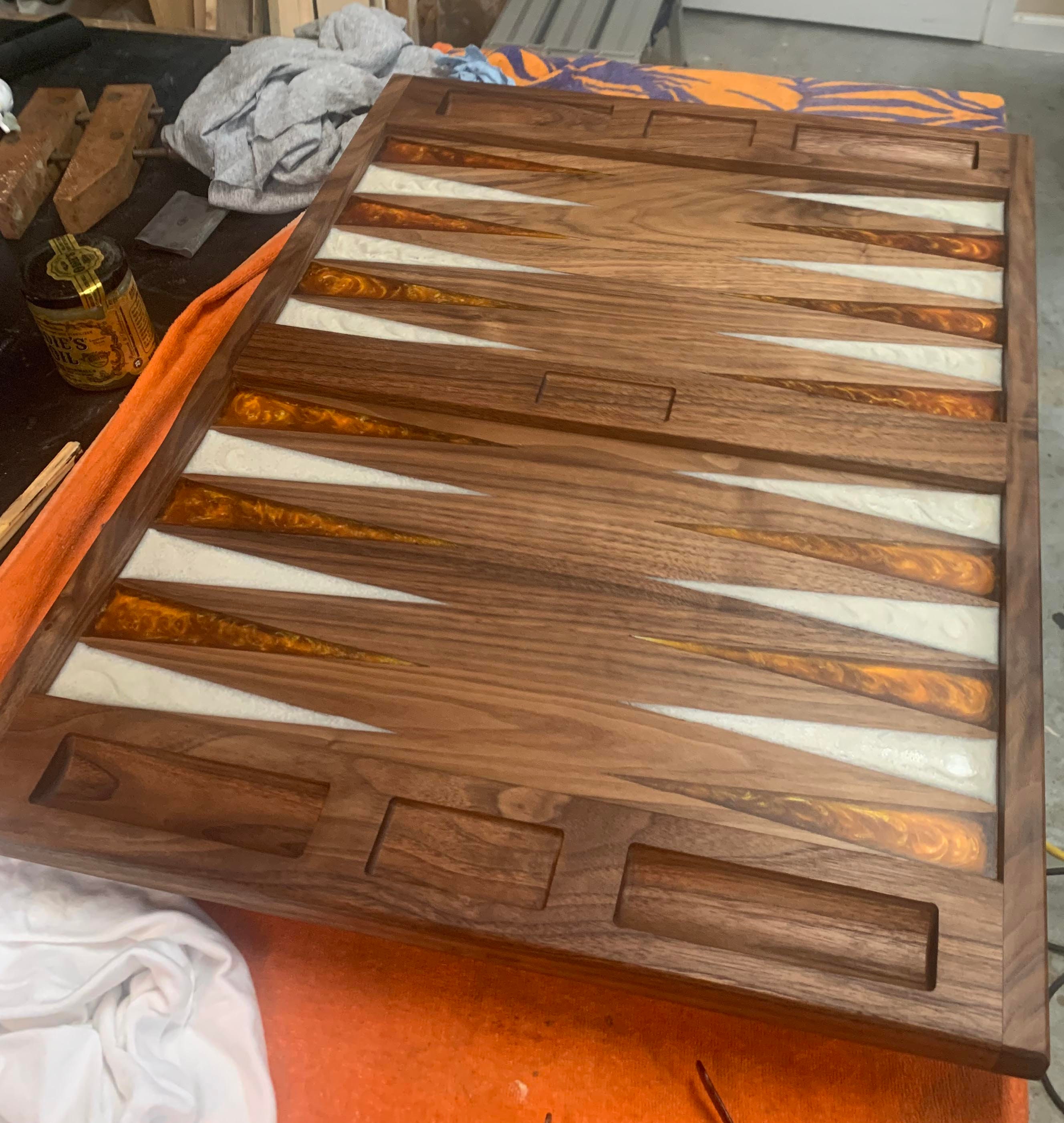 Custom Desktop Backgammon Board CNC Files - Etsy