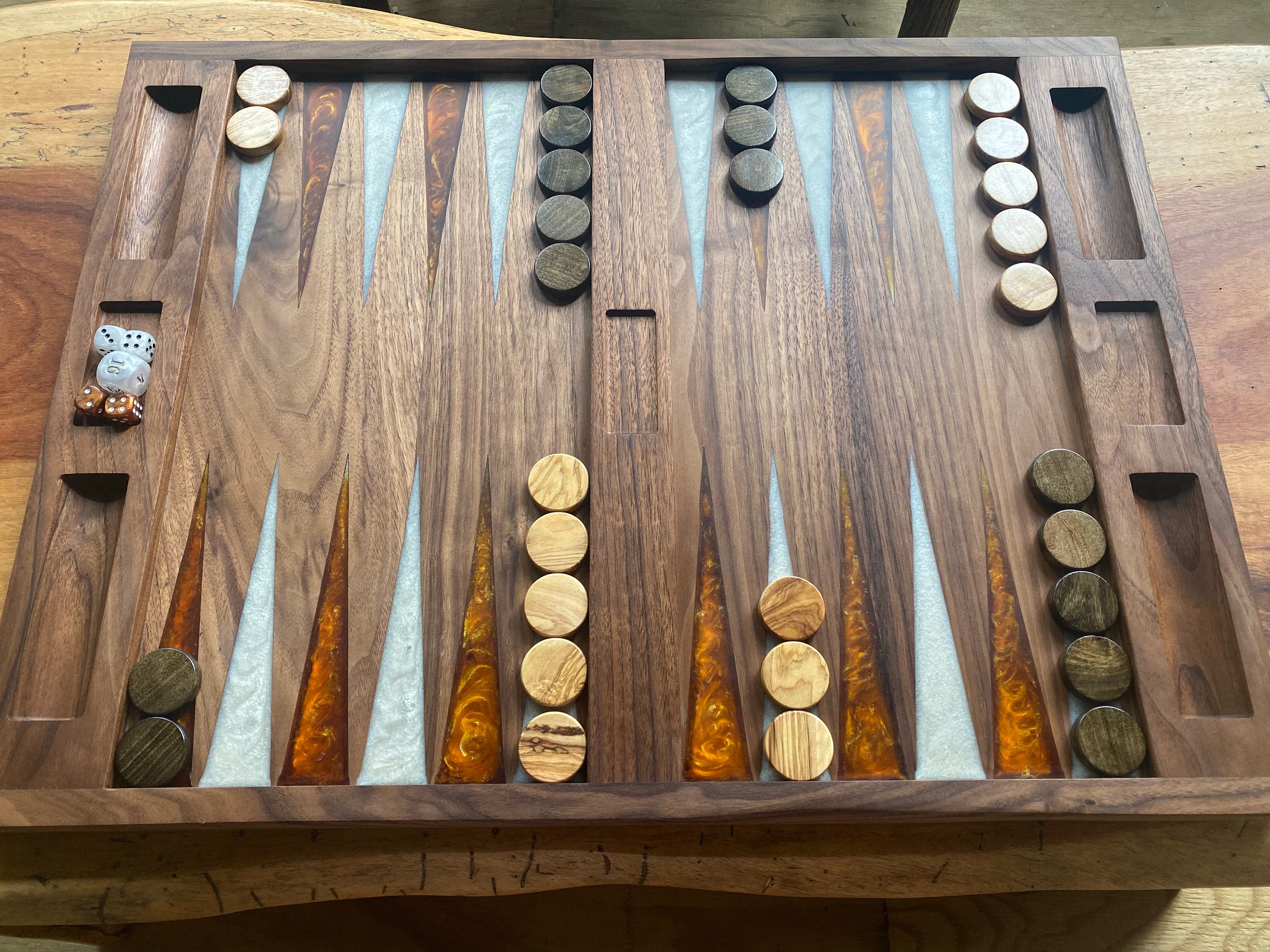 Custom Desktop Backgammon Board CNC Files - Etsy