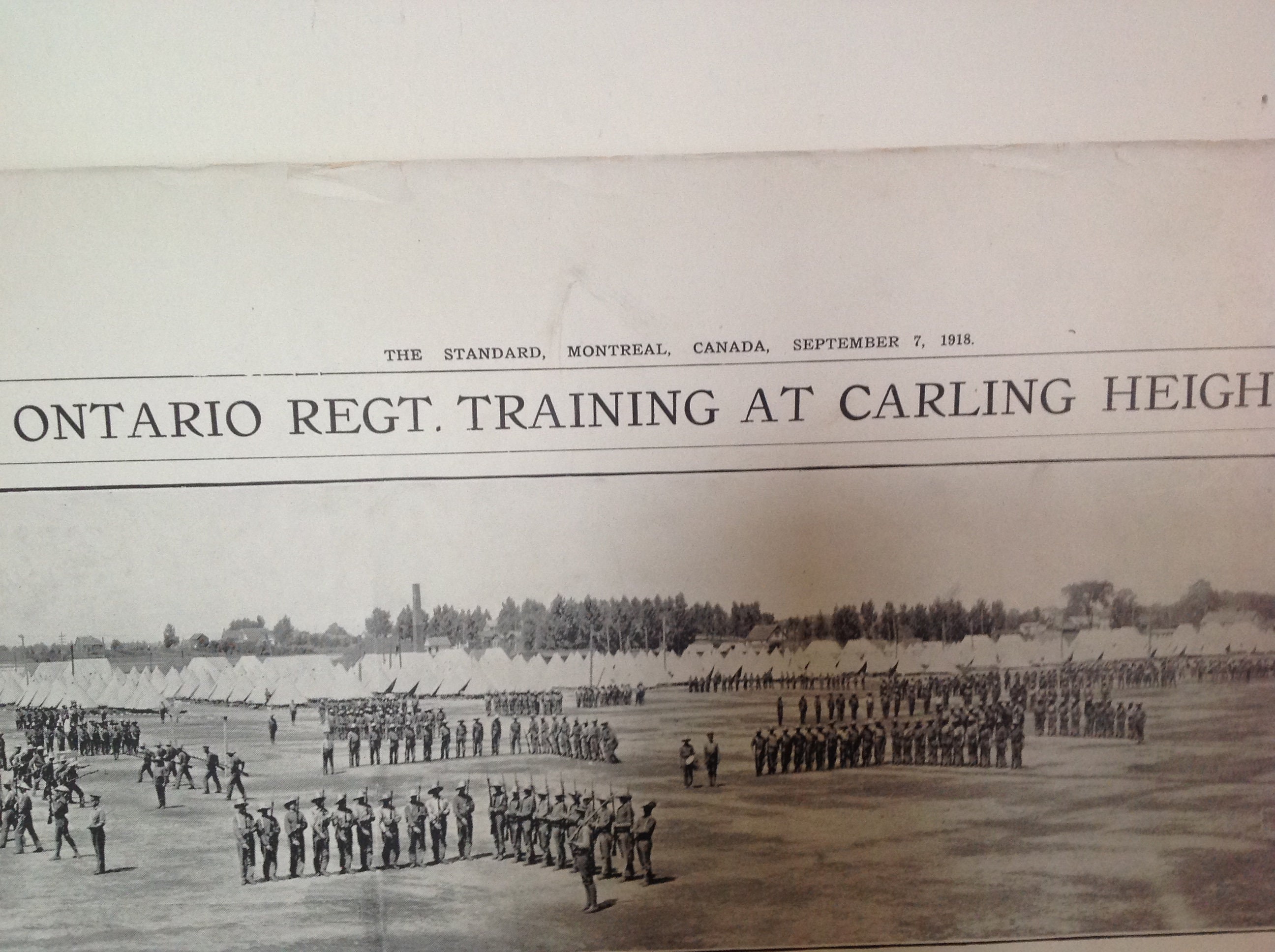 Broadside WWI the Western Ontario Regiment Doing Training at Carling ...