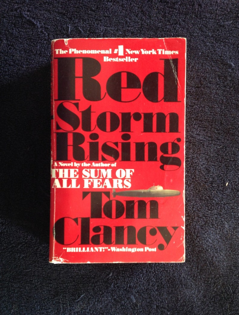 RED STORM RISING by Tom Clancy Vintage Paperback Hard Hitting Acount of ...
