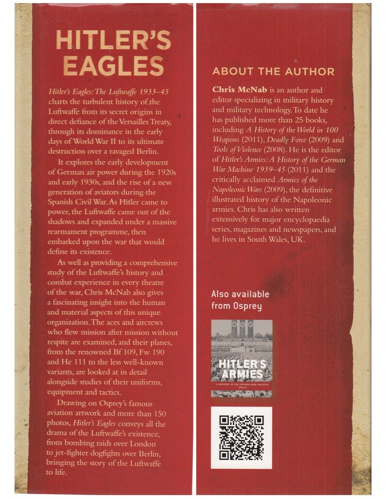 Hitler's Eagles: the Luftwaffe 1933-45 by Chris Mcnabb World War II ...
