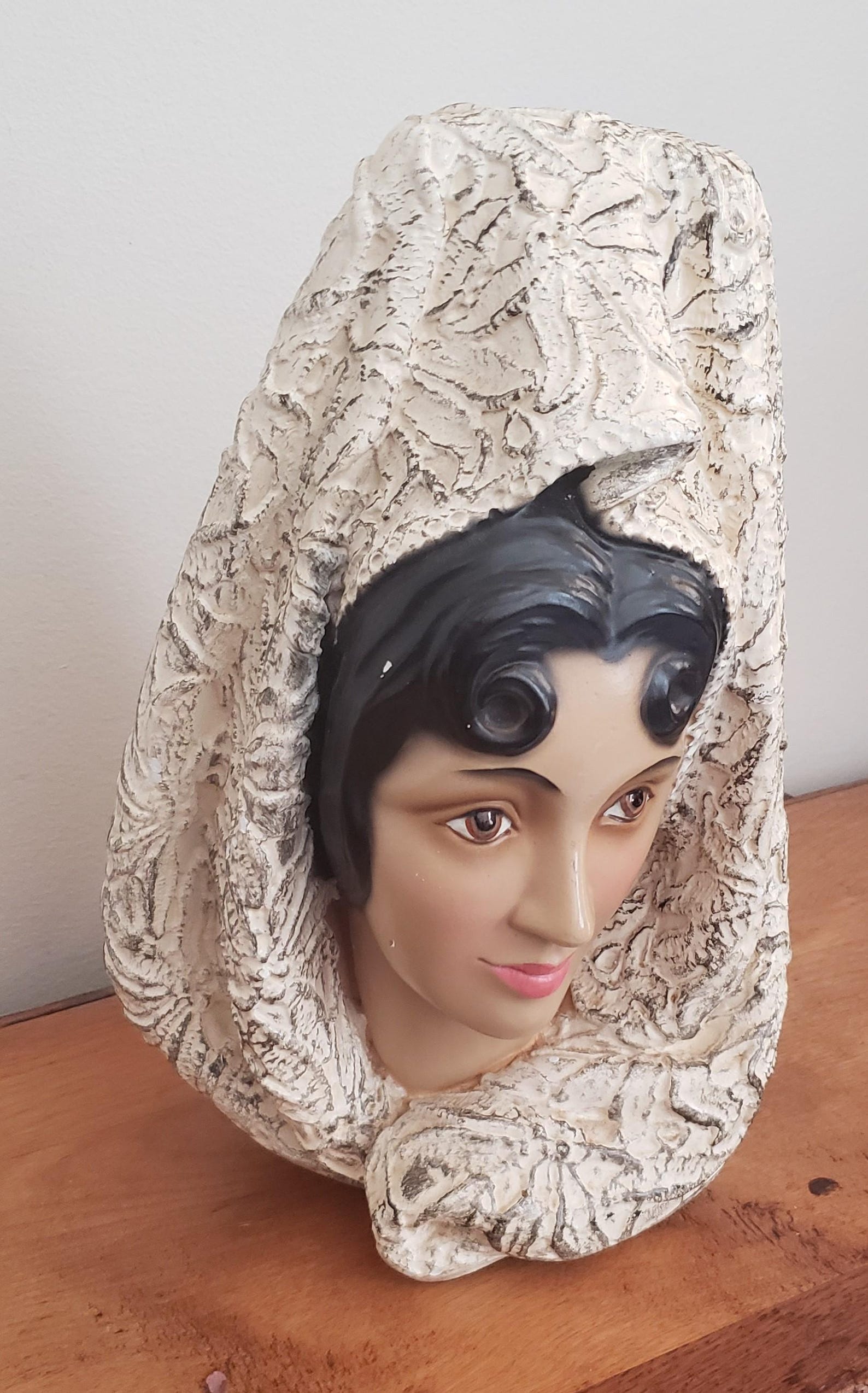 Vintage Large senorita Chalkware Bust Very Attractive Minor Wear - Etsy