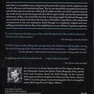 FATAL PASSAGE: the Story of John Rae the Arctic Hero Time Forgot by Ken ...
