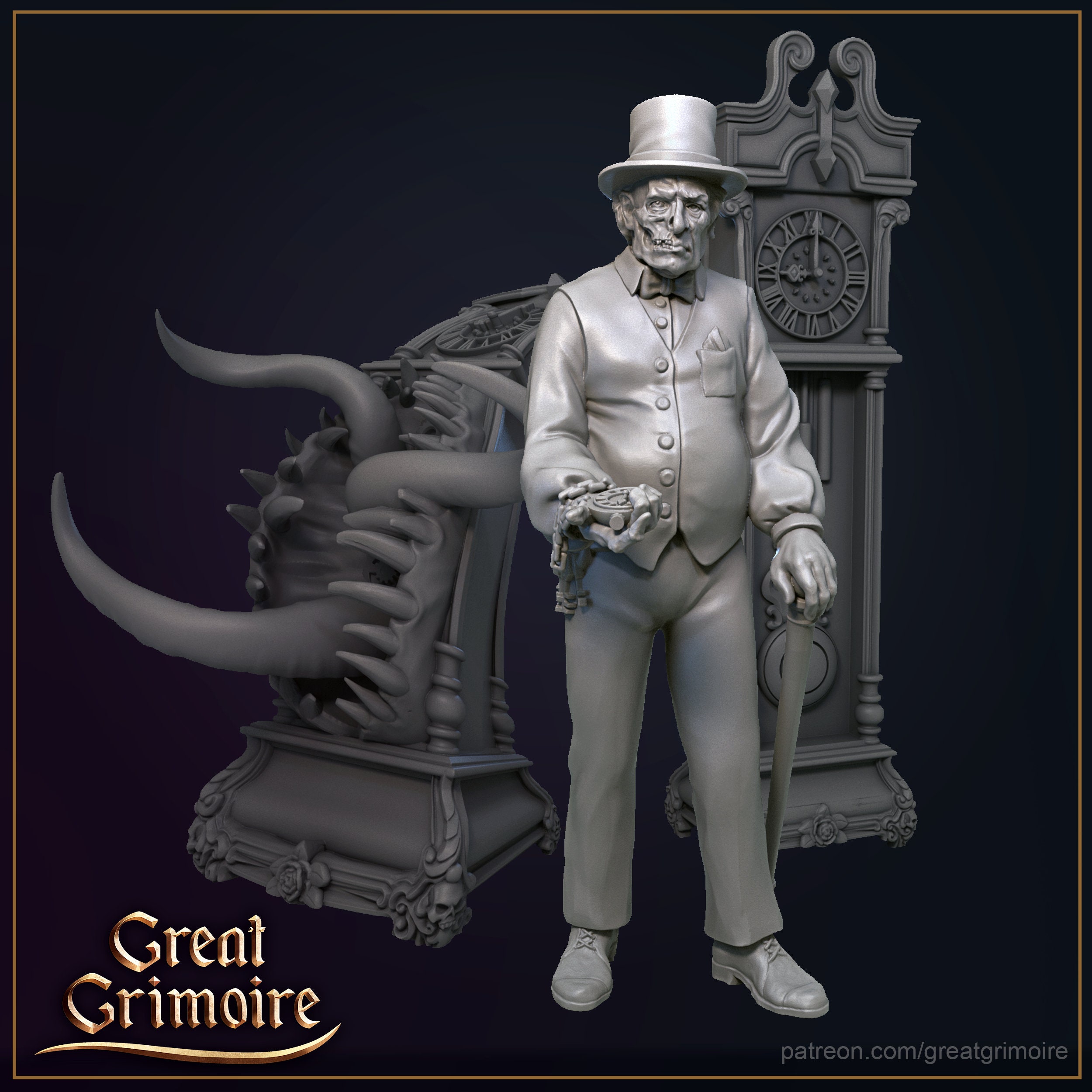 The Swallowing Clock Great Grimoire 3D Printed Resin | Etsy