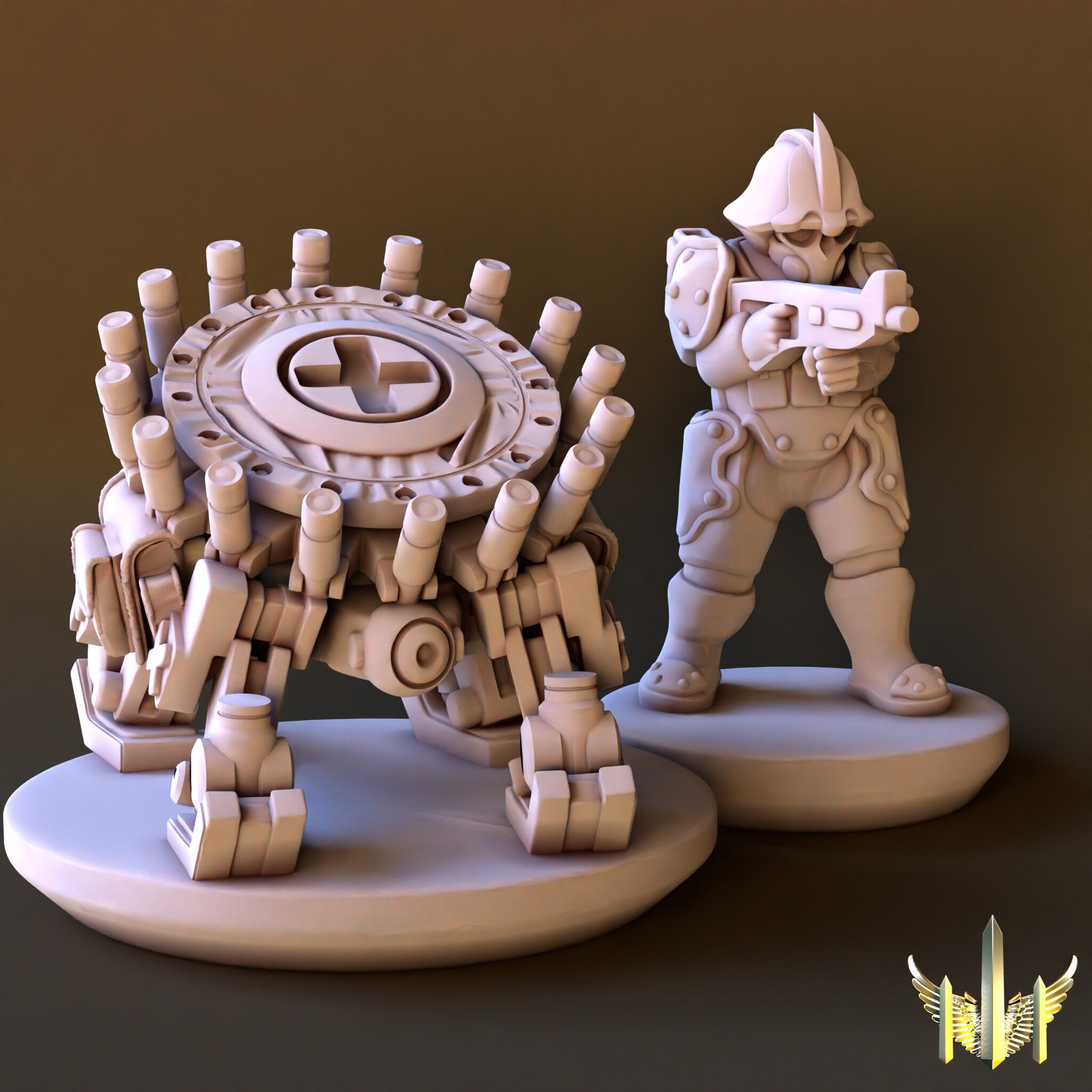 Space Conscript Squad Support Mech Triple Spire Workshop - Etsy