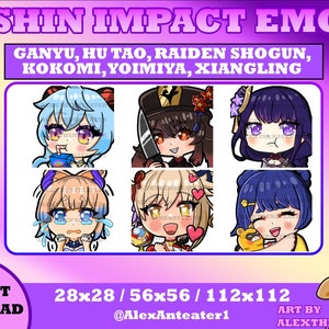 Genshin Impact Emote Pack Twitch/youtube/discord - Etsy