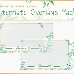 Alternate Stream Overlays Bright Garden Leaves Nature Twitch Overlay ...