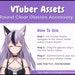 Vtuber Assets - Round Clear Glasses Accessory | Cute | Kawaii | Nerdy ...