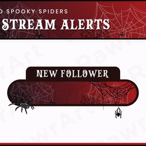 Stream Alerts - Red Spooky Spiderweb | Twitch | Overlay | Halloween ...