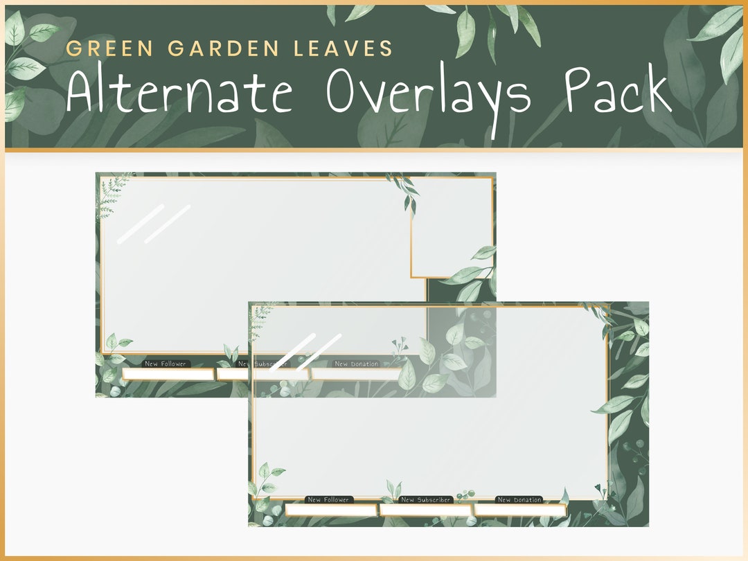 Alternate Stream Overlays - Green Garden Leaves | Nature | Twitch ...