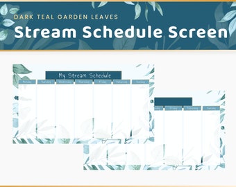 Stream Weekly Schedule Planning Screen Golden Garden Leaves | Etsy