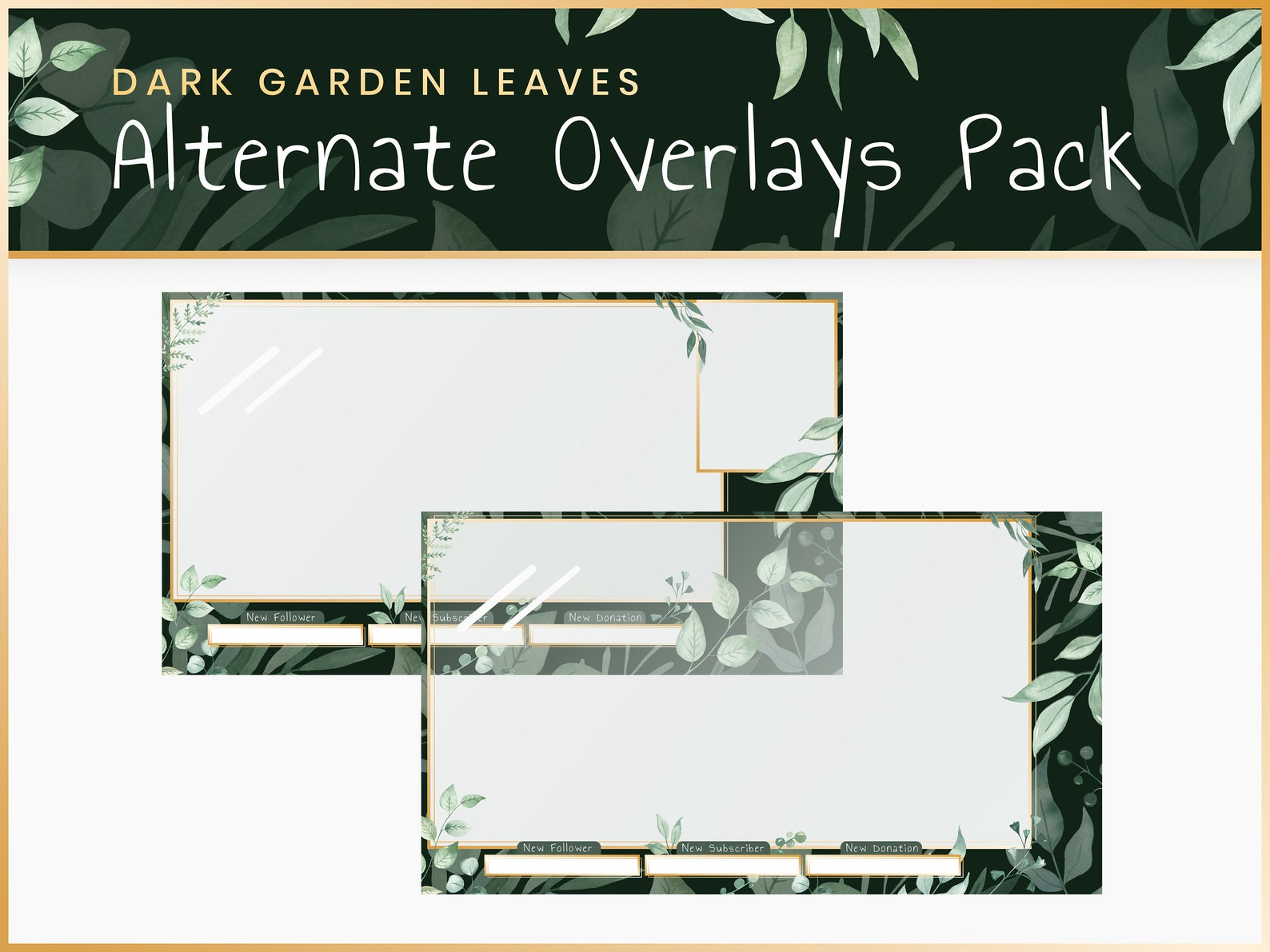 Alternate Stream Overlays Dark Garden Leaves Nature - Etsy