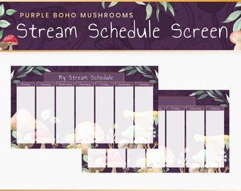 Stream Weekly Schedule Planning Screen Teal Boho Mushroom | Etsy