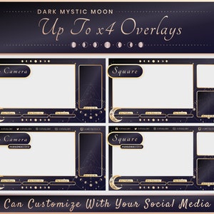 Stream Overlay Package - Black Witch Mystic Moon | Twitch | Overlay ...