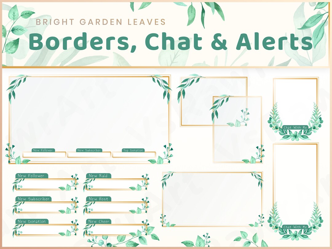 Stream Chat Fenster Borders & Benachrichtigungen Bright - Etsy Österreich