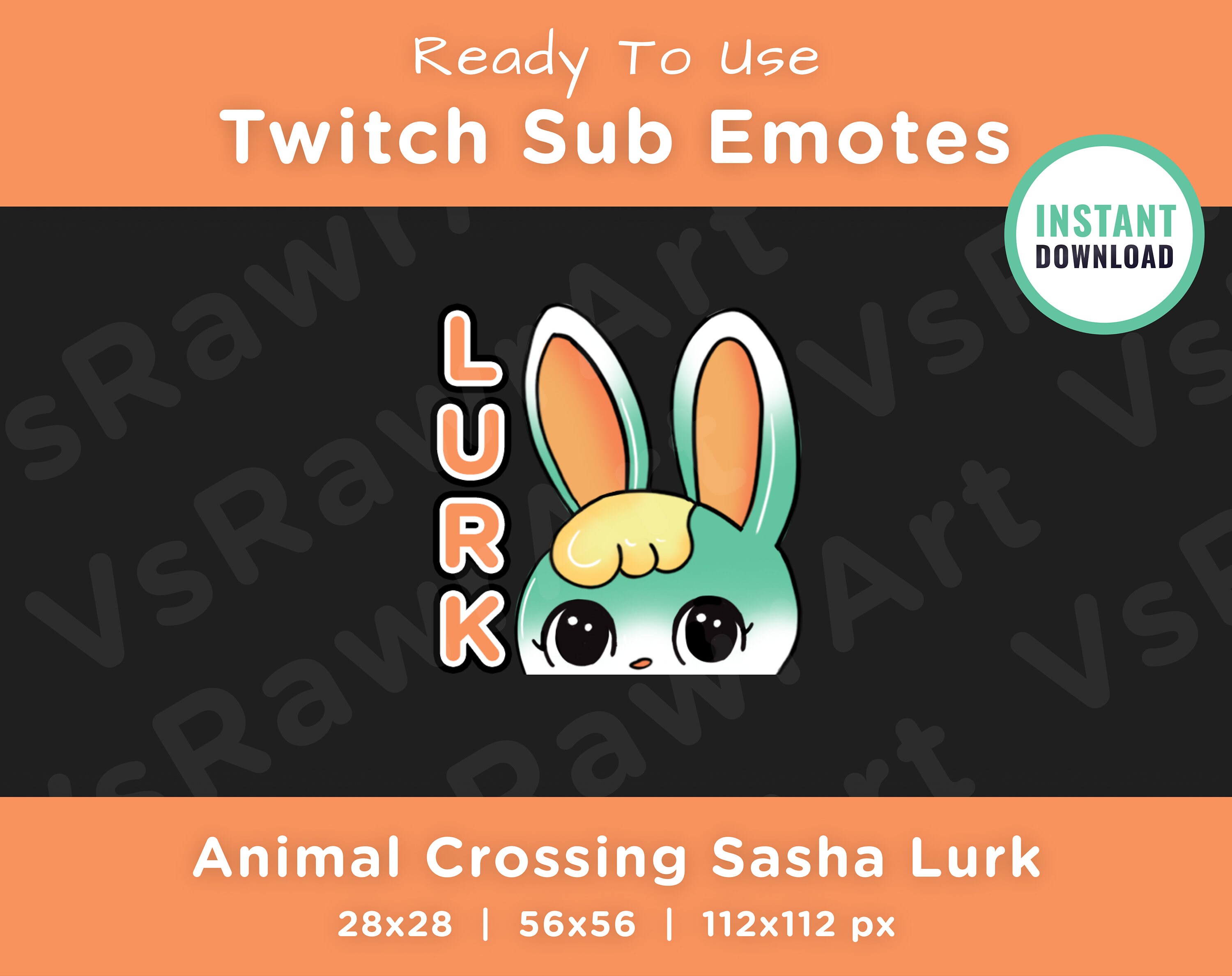 Twitch Emote Sasha Animal Crossing Lurk New Horizons ACNH Twitch ...