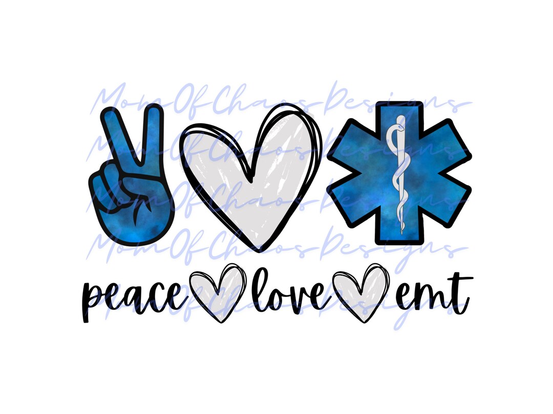 Peace Love EMT PNG, Digital Download, Sublimation, Clipart - Etsy