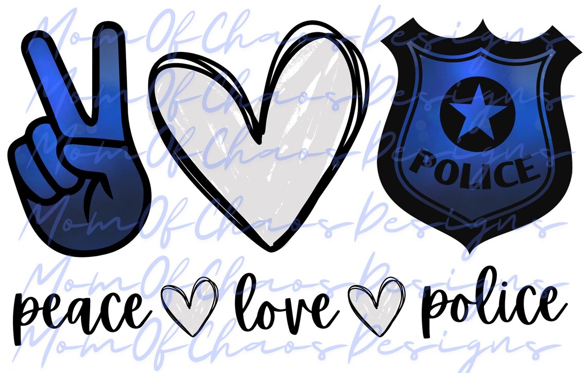 Peace Love First Responders PNG Bundle: Police, Firefighter, EMT ...