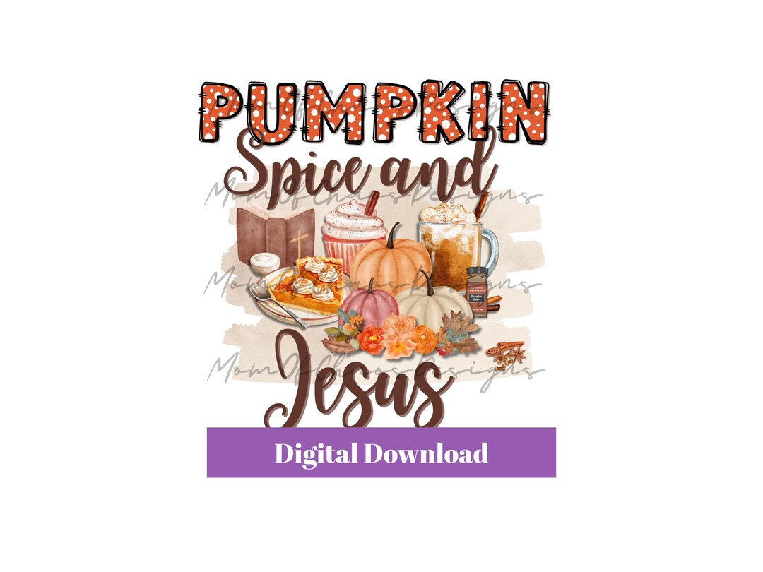 Pumpkin Spice Jesus PNG, Autumn Christian Clipart (digital Download) - Etsy