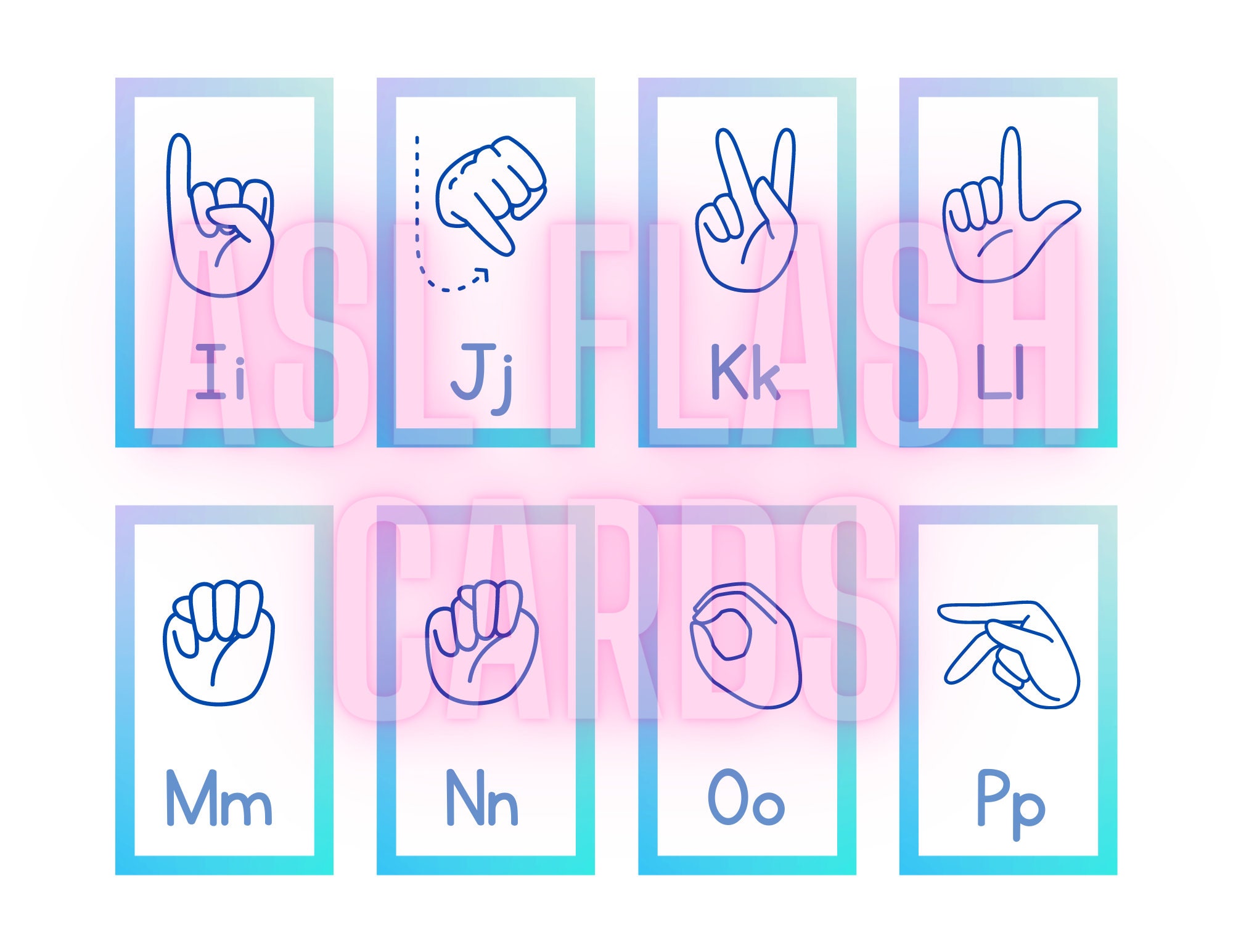 American Sign Language Flash Cards Printable