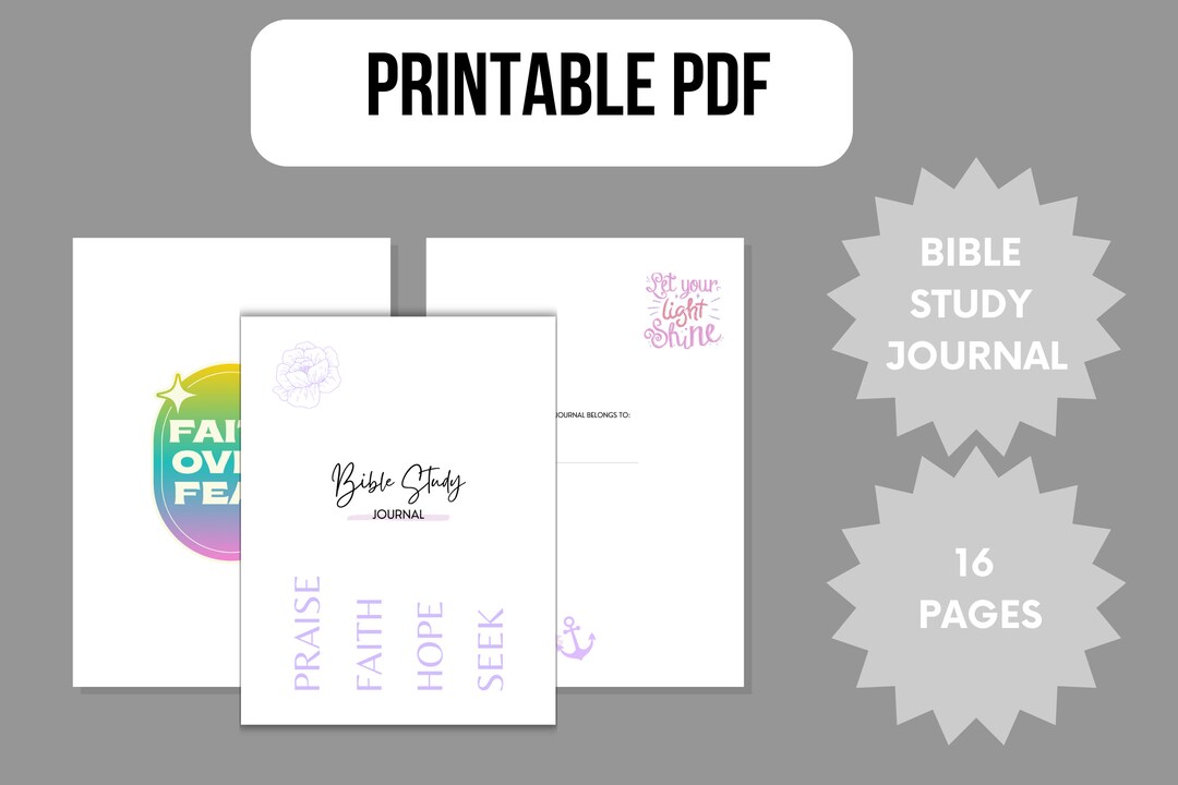 Bible Study Bundle, Digital Download, Printable Journal - Etsy