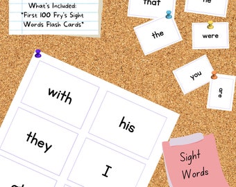 Fry 100 Flash Cards - Etsy