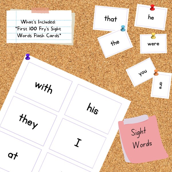 Sight Words Printable - Etsy