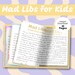 Mad Libs for Kids, Digital Download - Etsy