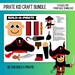 Printable Pirate Kids Craft Activity, Color by Number, I Spy, Build A ...