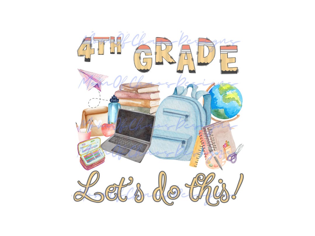 Watercolor School Supplies Clipart: Back to School Design (digital ...
