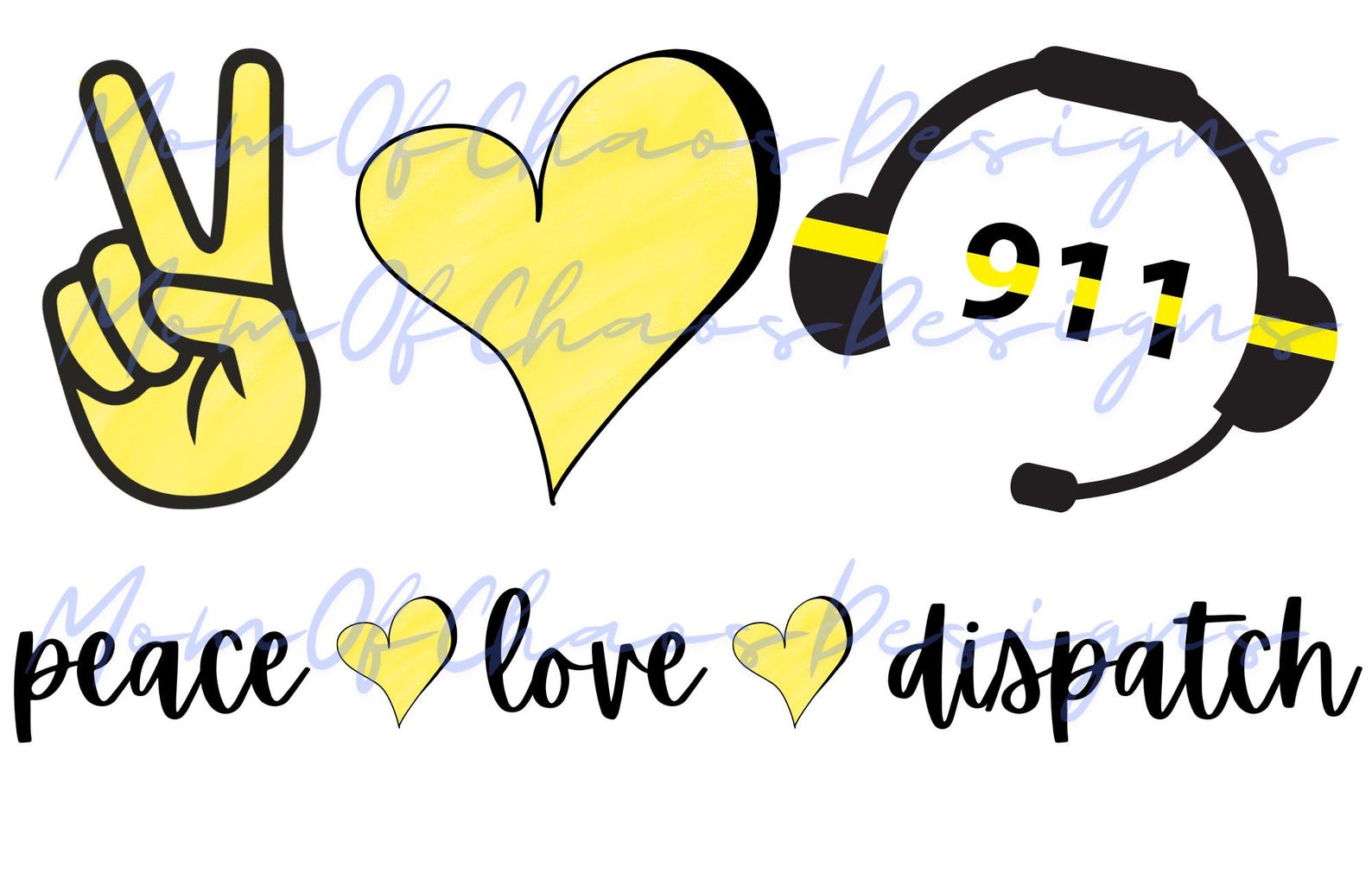 Peace Love First Responders PNG Bundle: Police, Firefighter, EMT ...