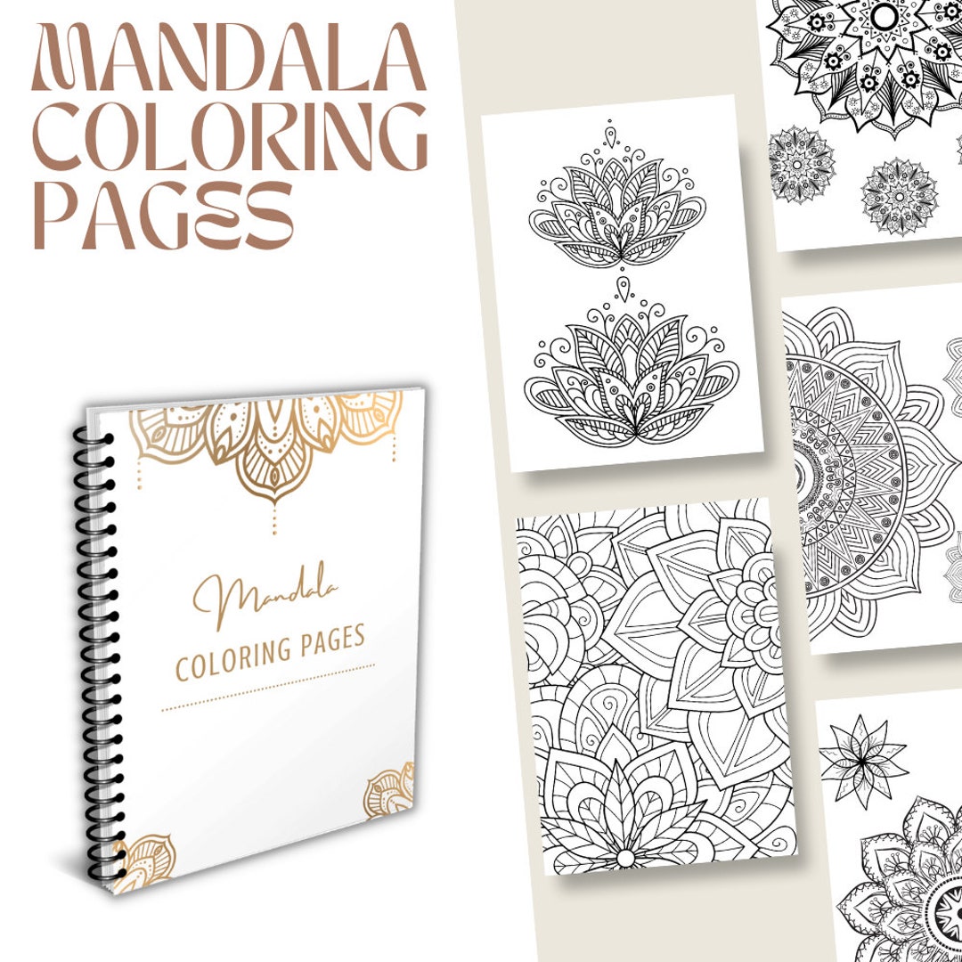 Mandala Coloring Pages, Adult and Teen Coloring Pages, Digital Download ...