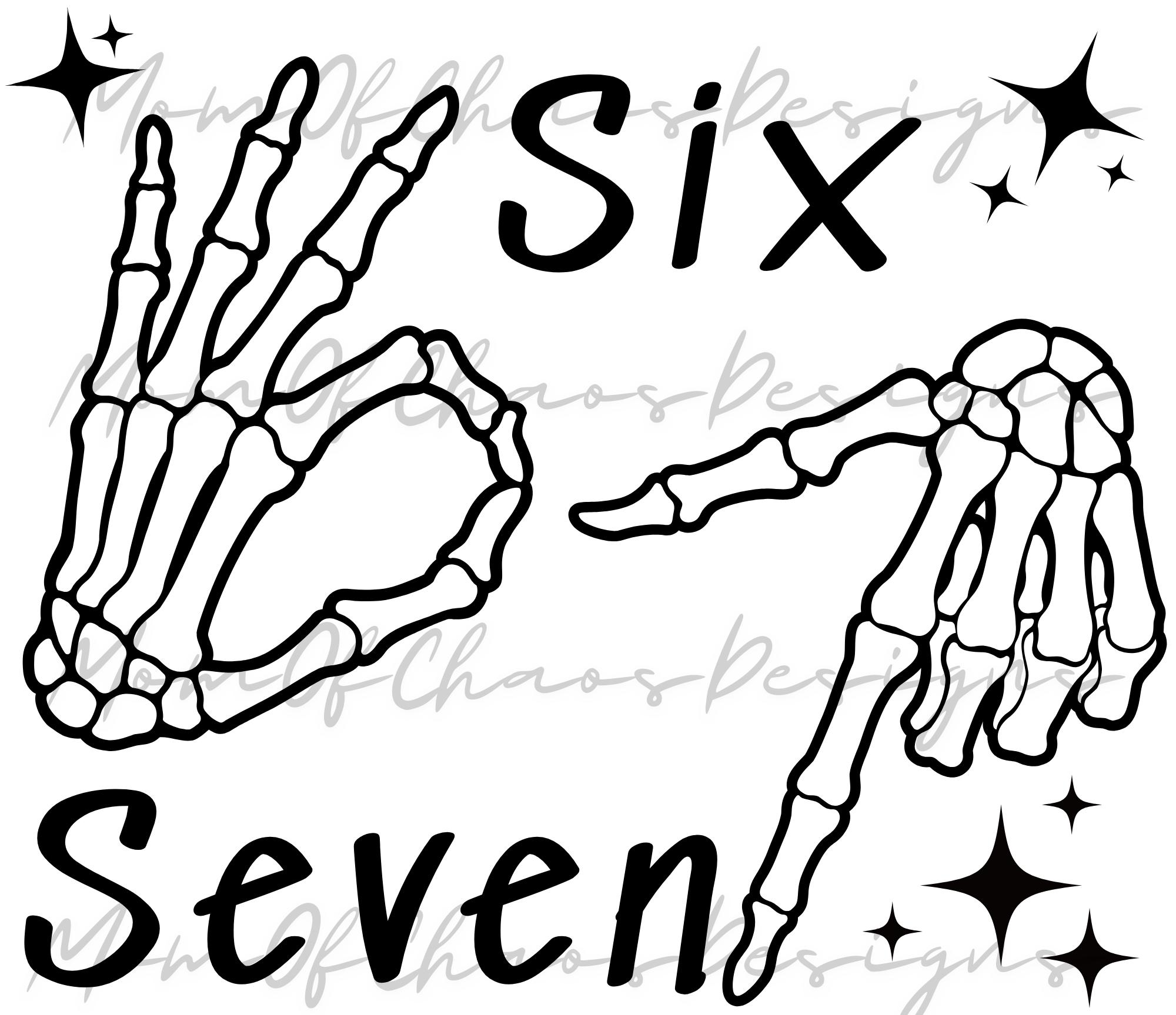 Skeleton Hand Six Seven PNG Clipart | Halloween Sublimation (digital ...
