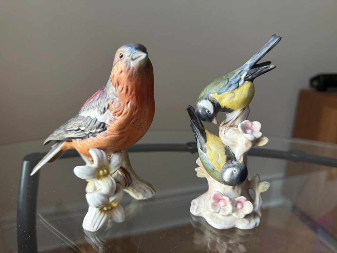 Two Vintage Goebel Bird Figurines Chaffinch and Great Titmouse Birds - Etsy