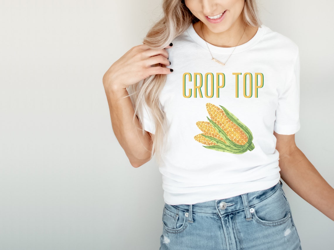 Crop Top Shirt, Crop Top Tshirt, Corn Crop Top, Farming, Midwest Shirt ...