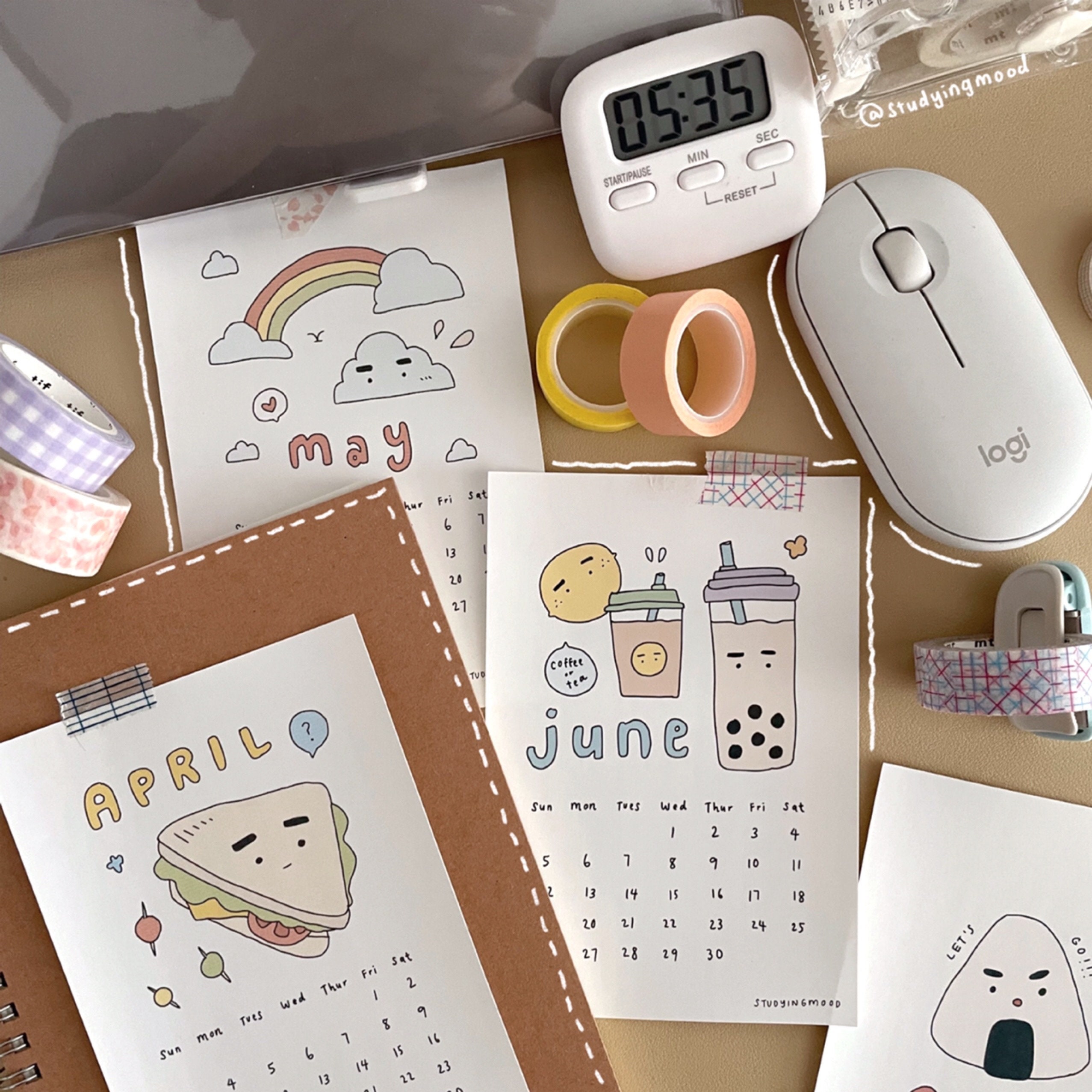 2022 Calendar Printable Doodle-themed Monthly Planner Inserts in ...