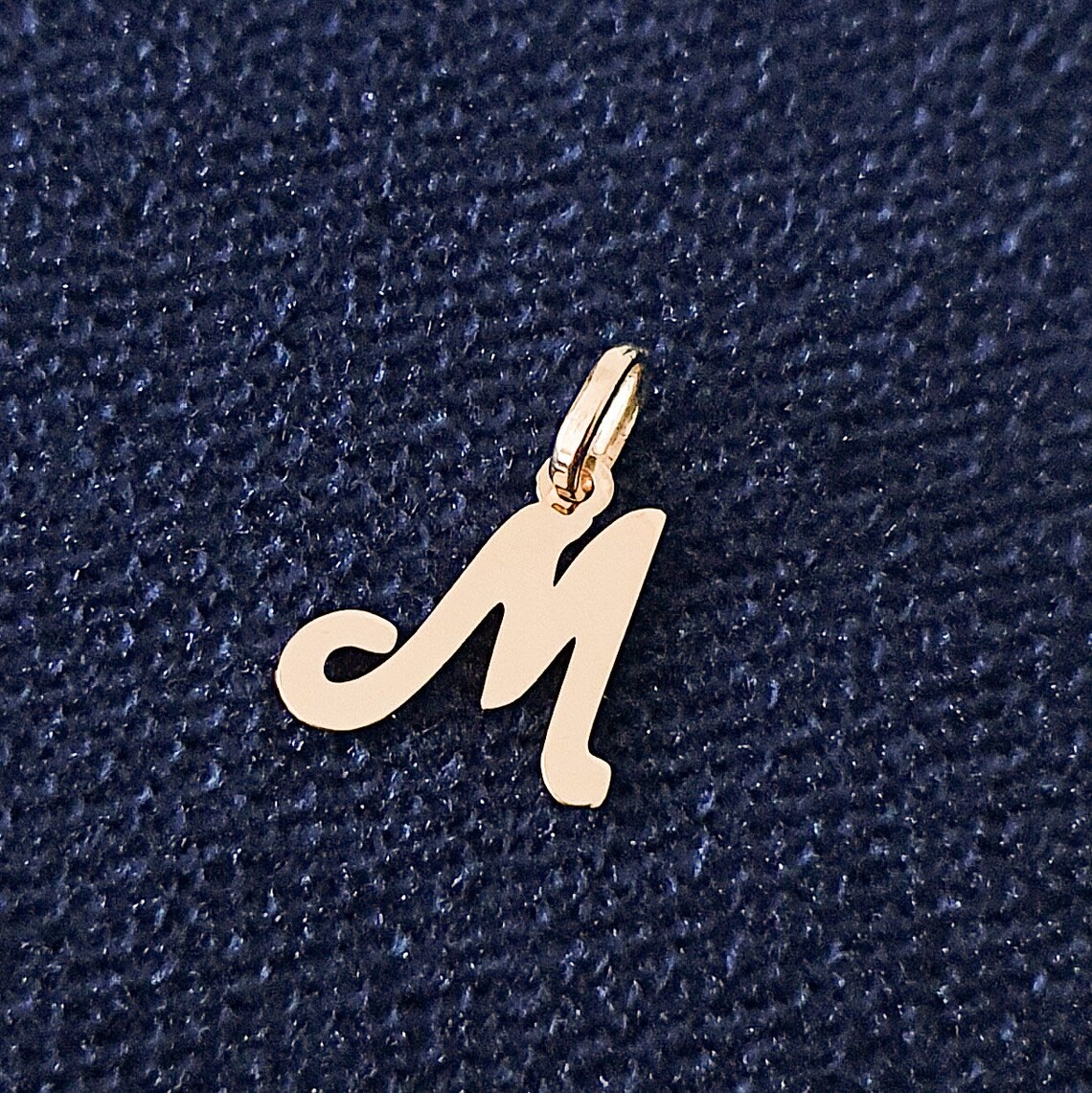 14K 585 Gold Pendant Initial Alphabet Small Letter Charm for Necklace ...
