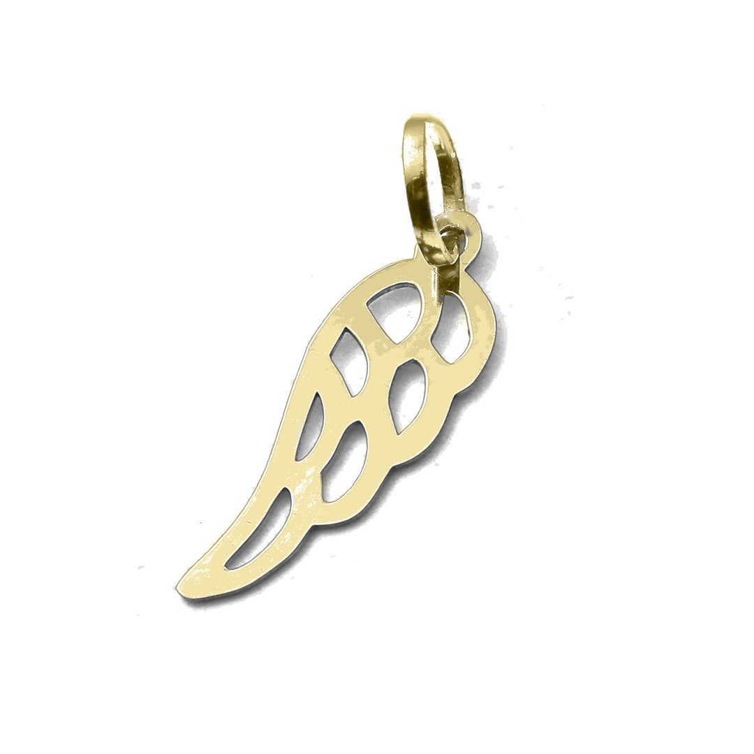 Angel Wing Pendant Charm 375 9ct Yellow 9K Gold - Etsy