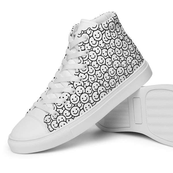 Smiley Face Sneakers - Etsy