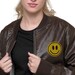 Smiley Face Denim Jacket Embroidery Design Front and Back Smile Face ...
