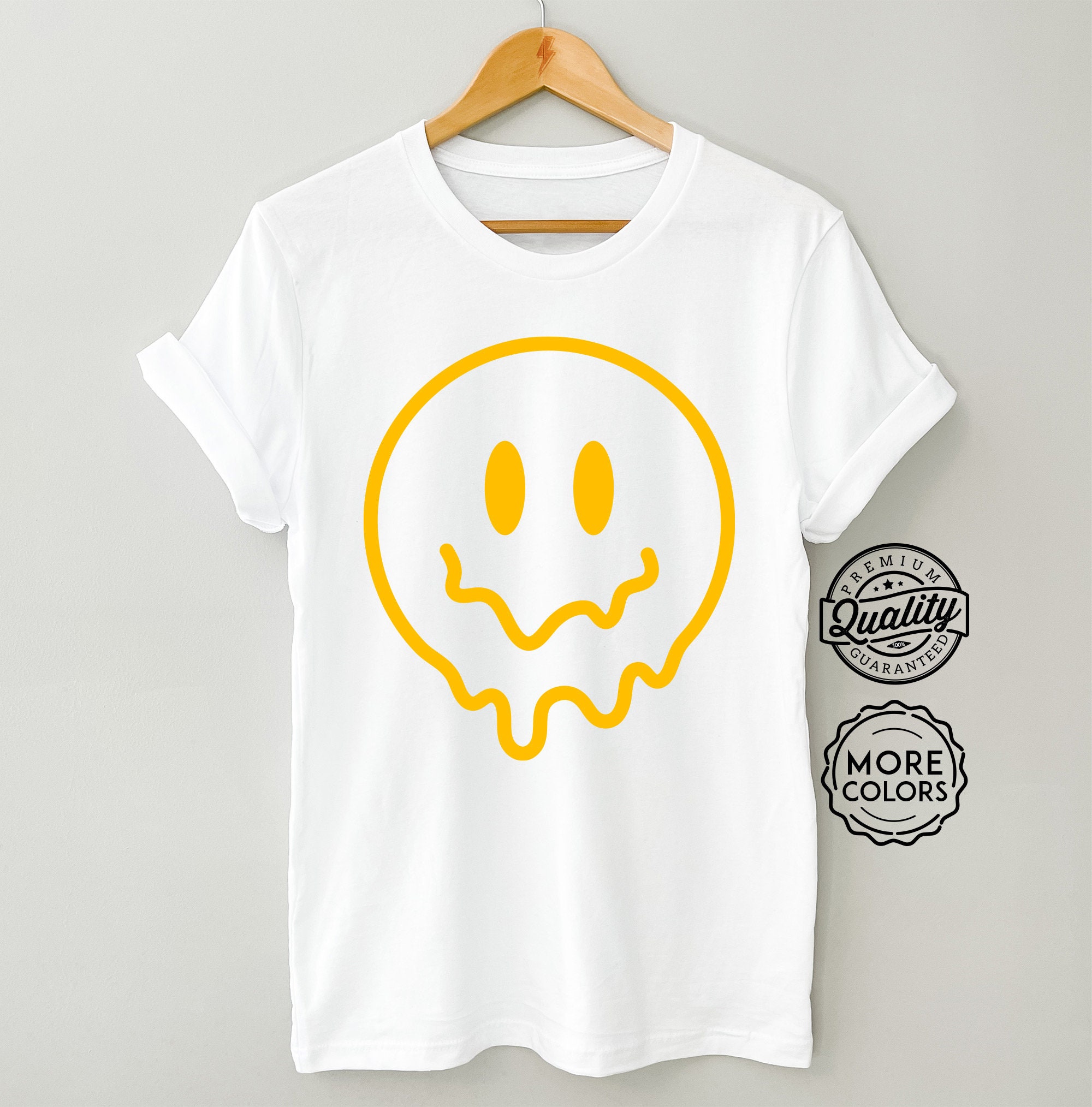 Smiley Face T-shirt | Yellow Smile Face Shirt | Oversized Tee | Preppy ...