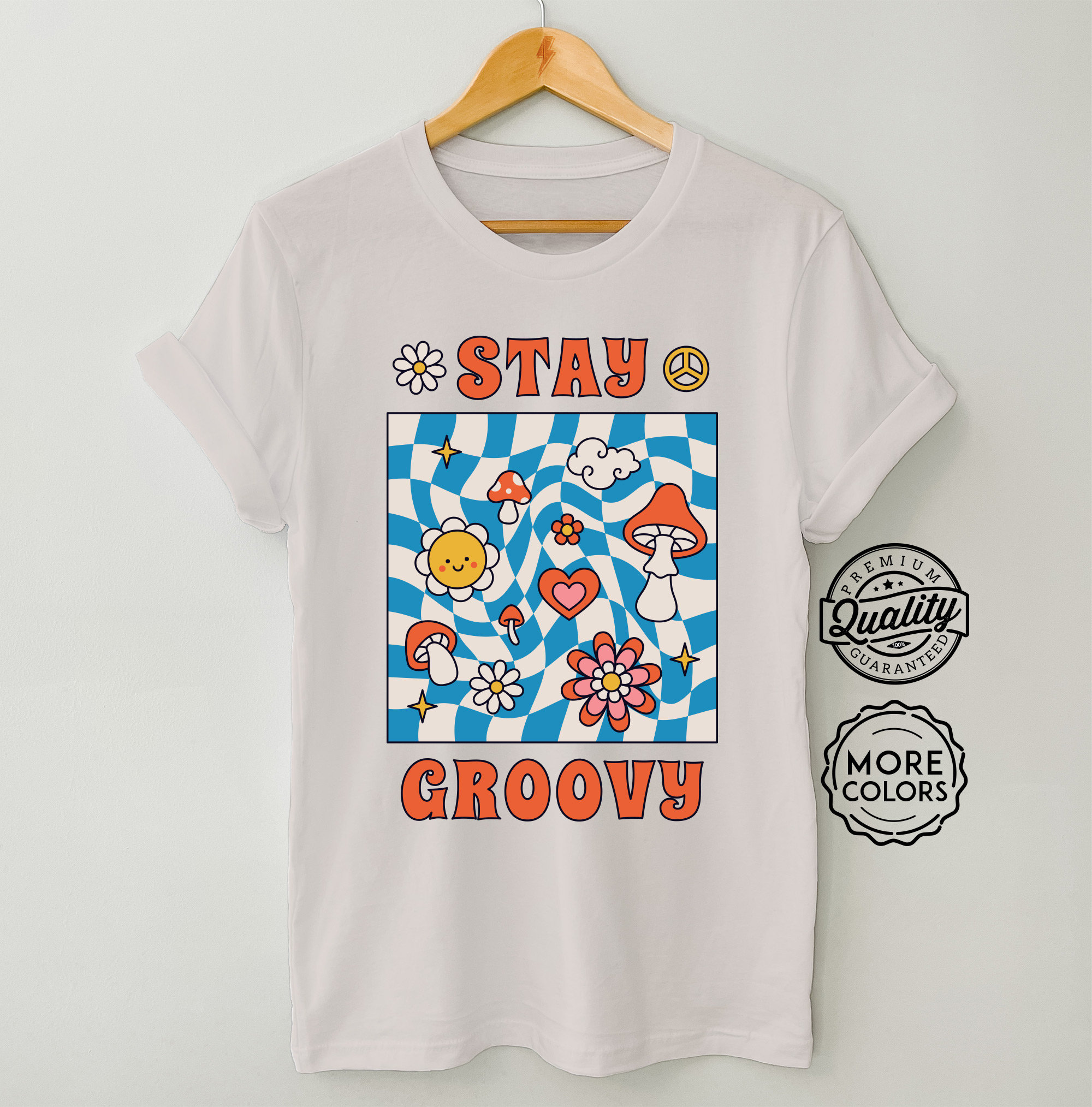 Stay Groovy Oversized T-shirt - Aesthetic Shirt | Retro Vintage Style ...