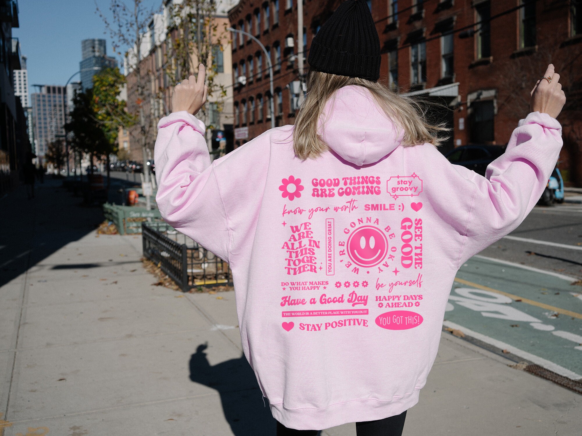 Positive Hoodie - Best Positive Quotes | Aesthetic Hoodie Trendy ...