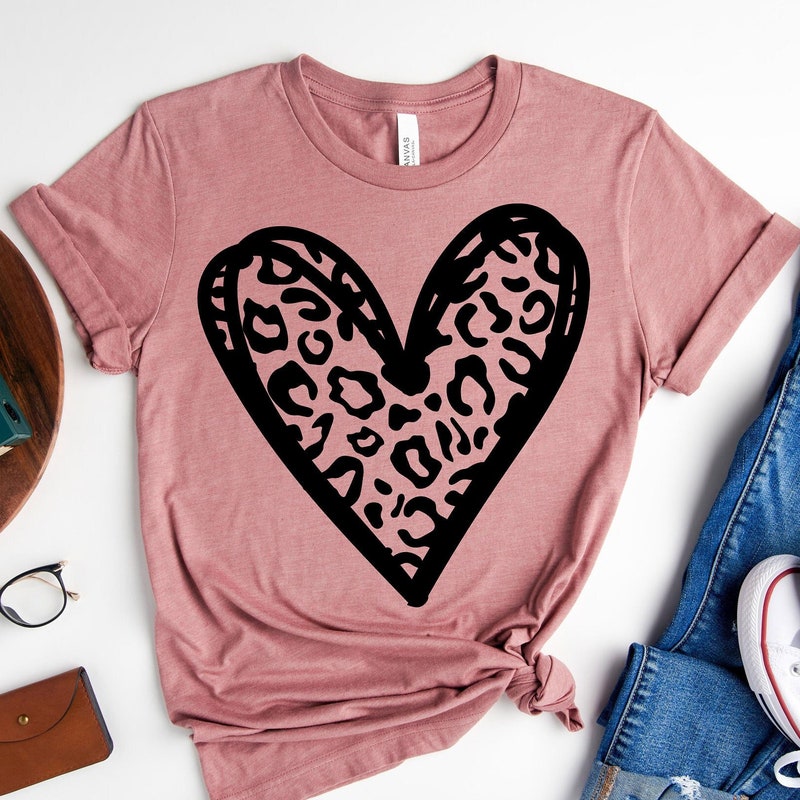 Leopard Heart Svg - Etsy