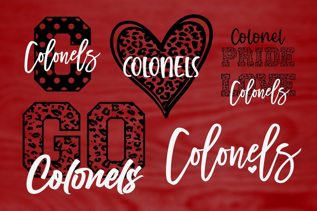 Colonels Mascot 6 Design Bundle, Football, Basketball, Baseball ...