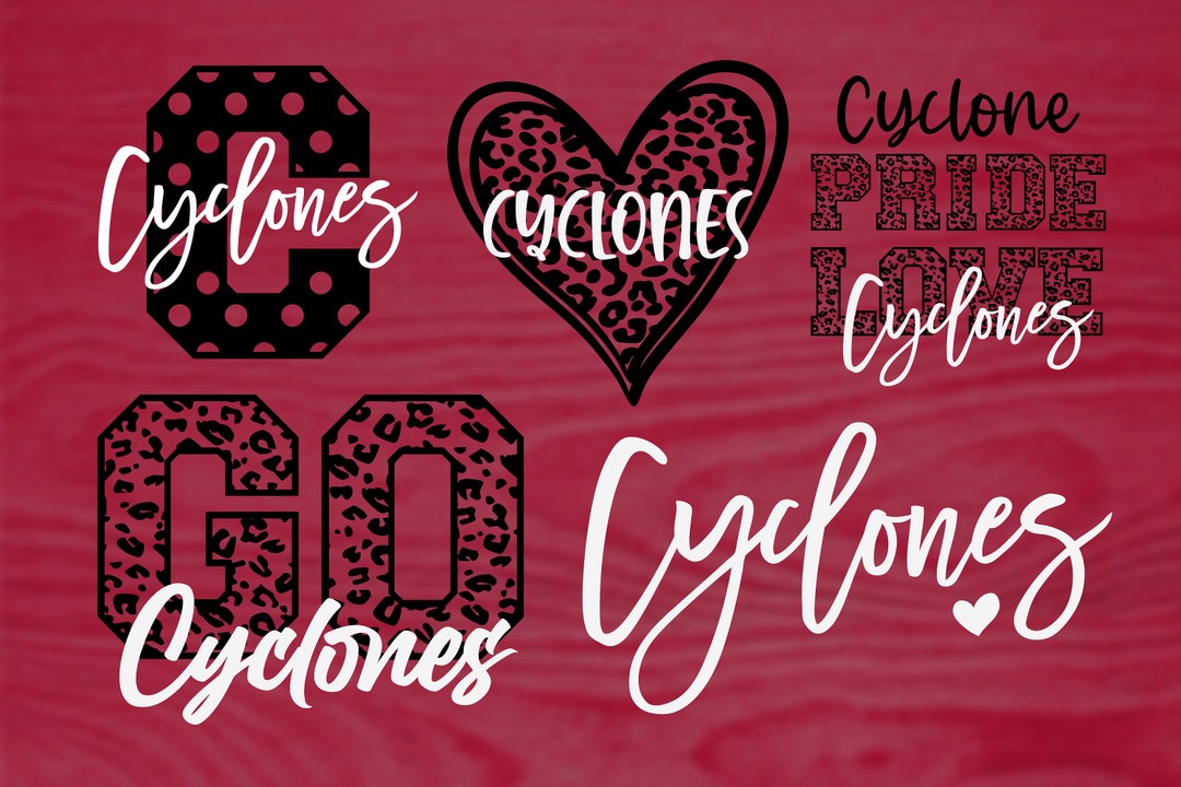 Cyclones Mascot 6 Design Bundle, Football, Basketball, Baseball ...