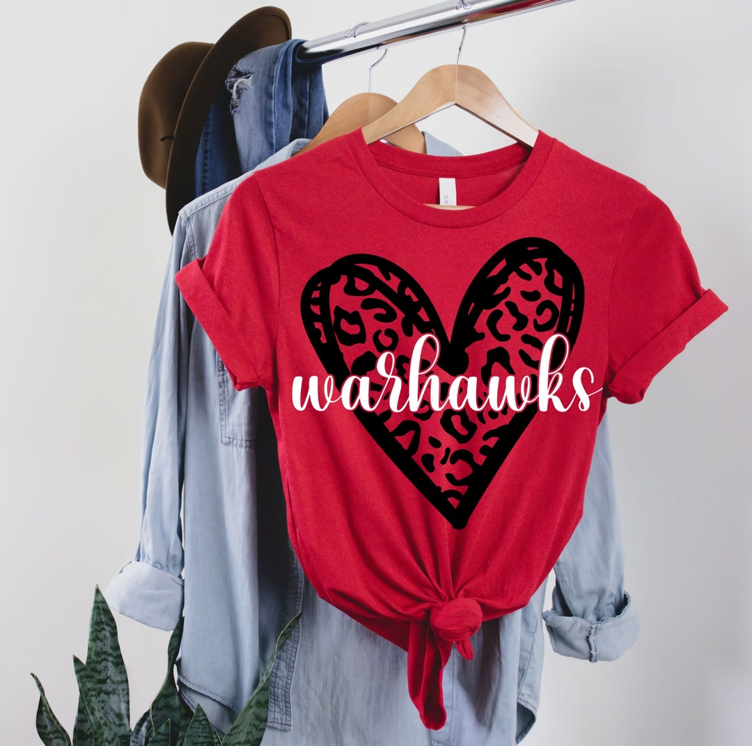Warhawks Mascot Svg, Warhawks Svg, Warhawks Heart Leopard Svg, Football ...