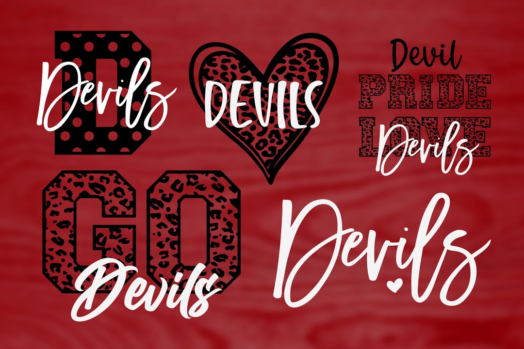 Devils Mascot 6 Design Bundle, Football, Basketball, Baseball, Softball ...